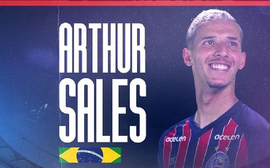 Bahia anuncia a contratação do atacante Arthur Sales